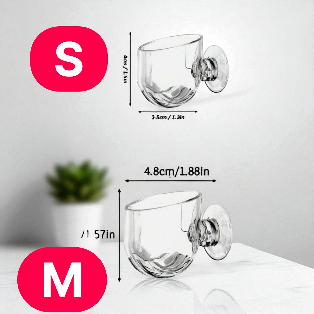 Aquarium Fish Feeder and Plant Holder with Suction Cup - 2pc Set ...
